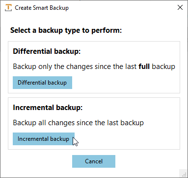 How do I create an incremental backup? - Backup Software for Your ...